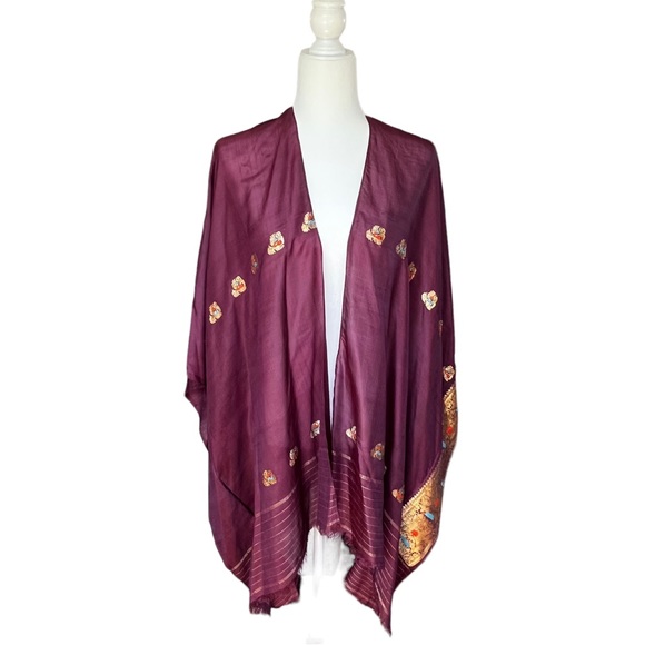 Jackets & Coats | Vintage Sari Fabric Open Kimono Top | Poshmark